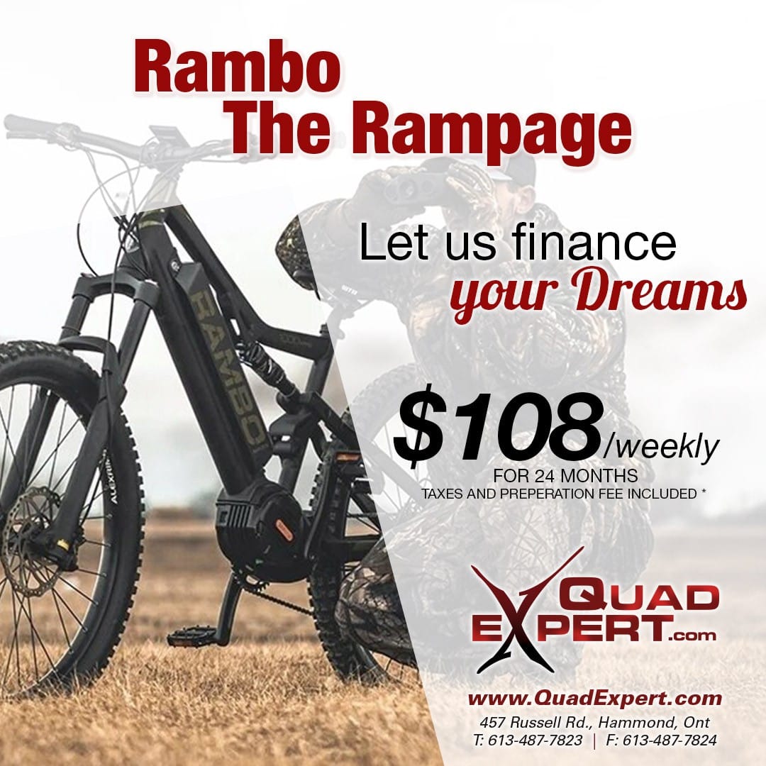 Rambo THE RAMPAGE – $1500 off Xtreme Performance Demo Ebike | Quad Expert